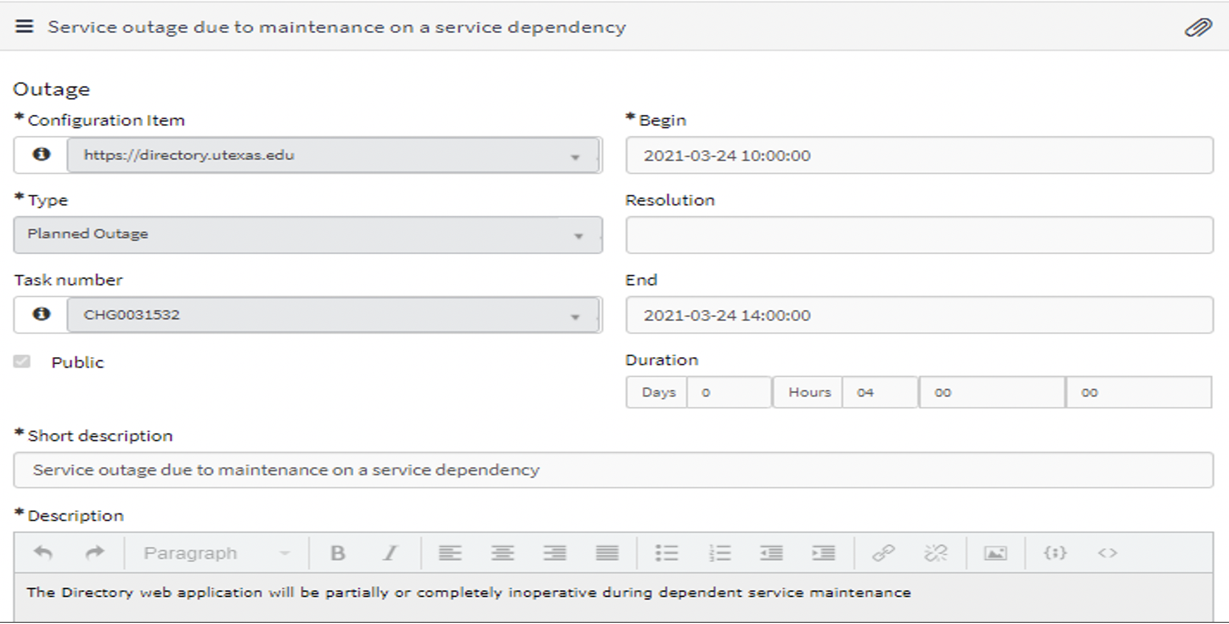 Knowledge Base Article - Service Portal